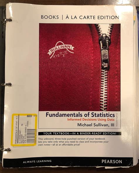 Fundamentals Of Statistics Books A La Carte Edition 4th Edition Standalone Book