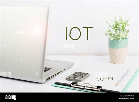 Conceptual Display Iot Concept Meaning Internet Of Things Transfer Data To Network Without Need