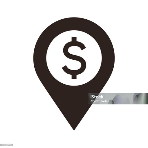 달러 기호 아이콘이 있는 지도 포인터입니다 환전소를 달러로 교환하십시오 은행 장소 위치 아이콘 0명에 대한 스톡 벡터 아트 및 기타 이미지 Istock