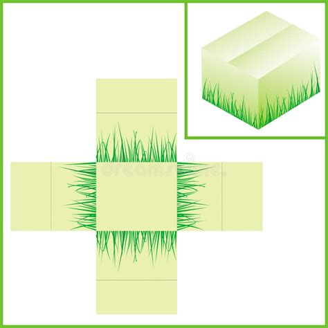 Box With Grass Stock Illustration Illustration Of Open 26722531