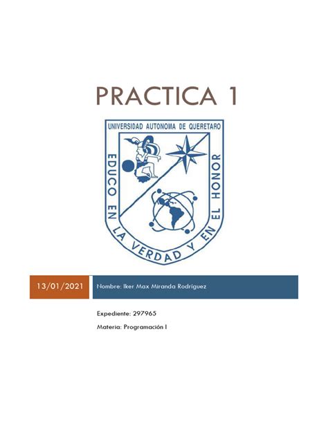 Practica 1 Programacion Pdf Lenguaje De Programación Compilador