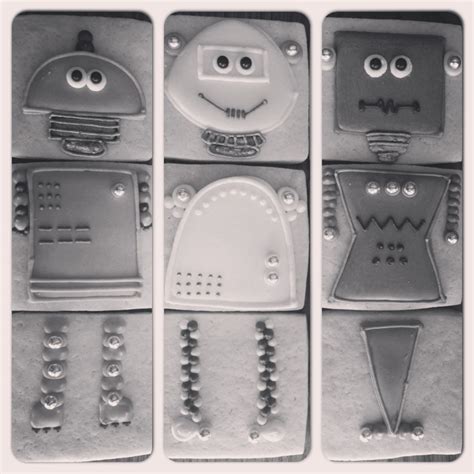 Robot Cookies For A 1st Birthday Monster Cookies Toy Story Party Robot