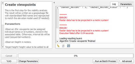 Visibility Analysis Issues Rqgis