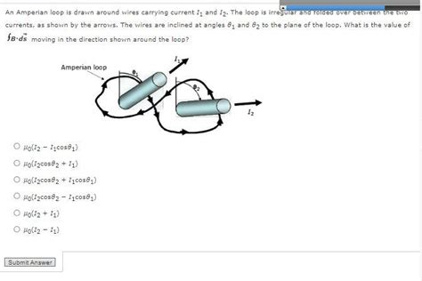 Solved An Amperian Loop Is Drawn Around Wires Carrying