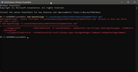 Error Using Add Appxpackage Register Cwsaappxmanifestxml · Issue