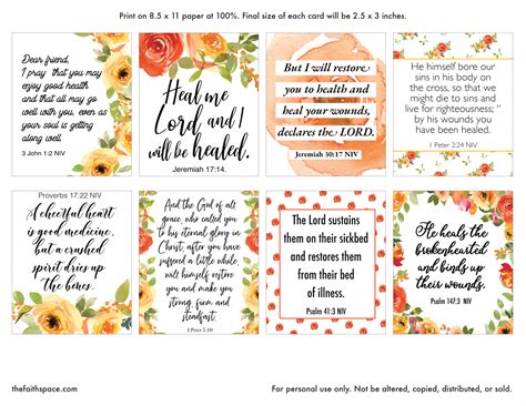 Printable Scriptures On Healing Free Pdf Download The Faith Space