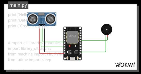 Reverse Parking Alarm Wokwi Esp32 Stm32 Arduino Simulator