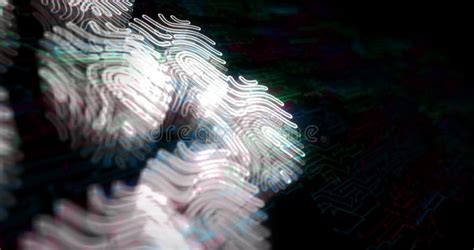 Fingerprint Cyber Id Security And Identity Symbol Cyber Loop Concept Stock Video Video Of