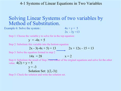 Solving Systems Of Linear Equations Ppt