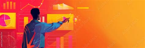 A Businessman Analyzes Data Presented In Graphs And Charts This Image