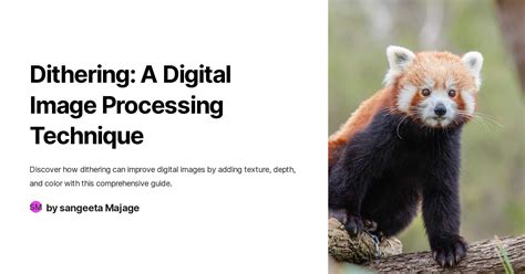 dithering a digital image processing technique