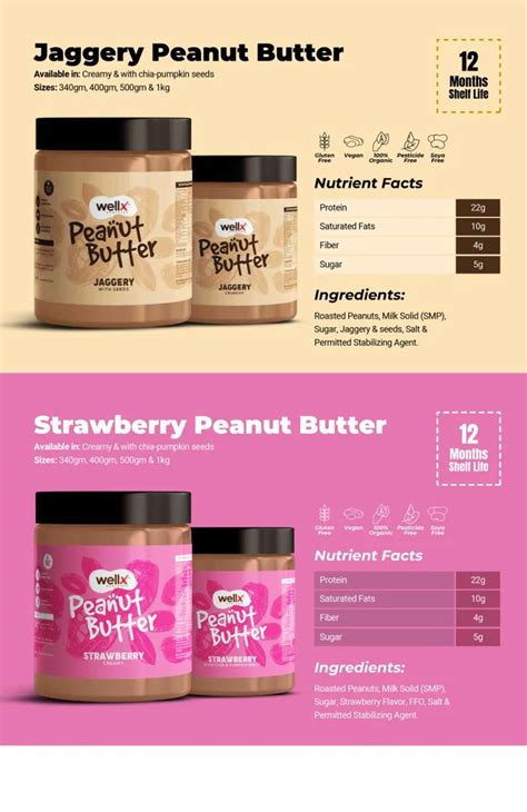 Your Brand Strawberry Peanut Butter Packaging Size 500 Grams Quantity Per Pack 20 At Best