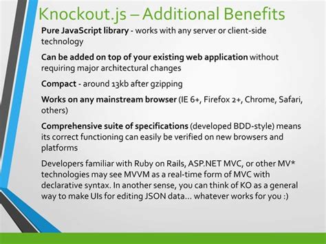Knockoutjs From Scratch Ppt