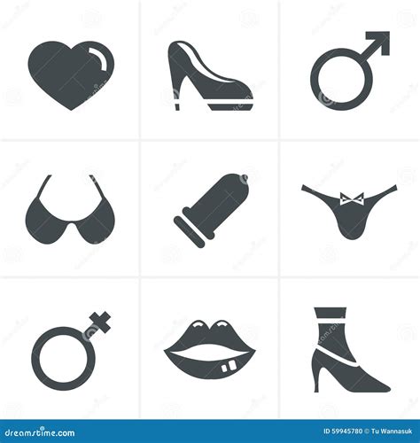 Sex And Xxx Icons Set Stock Illustration Illustration Of Lips 59945780