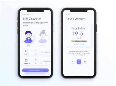 BMI App UI Design Behance