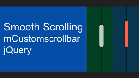 Easily Smooth Scrolling Web Page With MCustomscrollbar Js YouTube