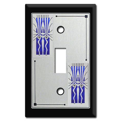 Retro Art Deco Period Switch Plates In Antique Brass Kyle Design