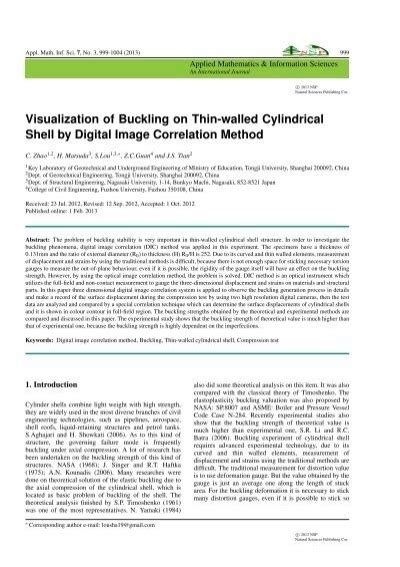 Visualization Of Buckling On Thin Walled Cylindrical Shell By Digital