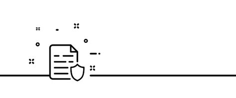방패 선 아이콘이 있는 파일입니다 정보 보호 암호 보안 중요한 데이터 방어 개념 한 줄 스타일 비즈니스 및 광고에 대한 벡터 라인 아이콘  파일 형식에 대한 스톡 벡터