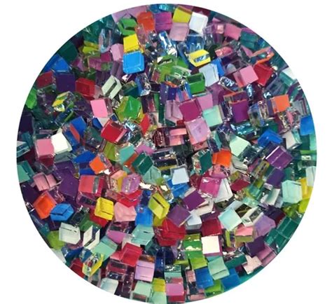 Teselas Esmaltadas Mini Cuadraditos 5x5 Mm X 20gs Mercadolibre