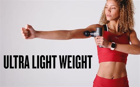 Musclegun Carbon Go Portable Lightweight Percussion Massage Therapy Device 4 Massage Heads