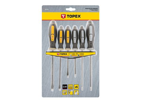 Wkrętaki do pobijania, zestaw 6szt. Topex 39D506 | Narzedzia.pl