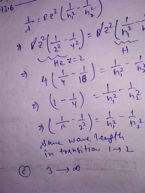 Calculate The Wave Number For The Shortest Wavelength Transition In