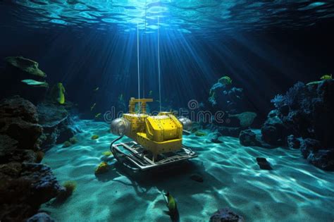 3d Sonar Mapping System Scanning Ocean Floor Stock Illustration Illustration Of Geology Floor