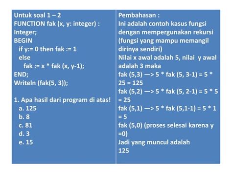 Soal Dan Bahasan Pascal Ppt