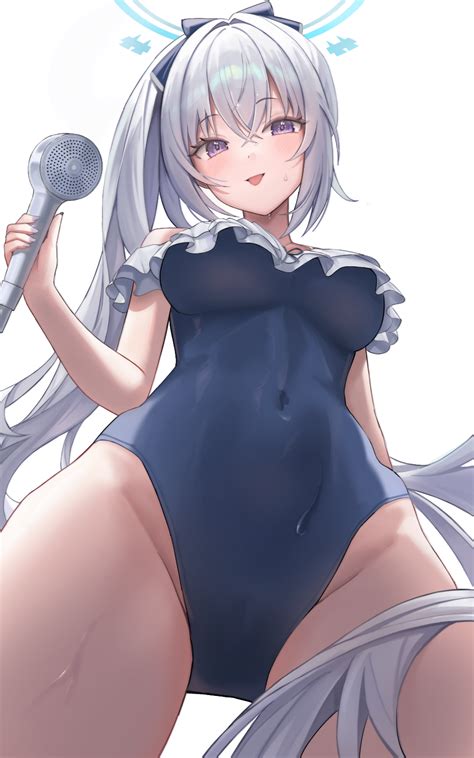 Ochya Miyako Blue Archive Miyako Swimsuit Blue Archive Blue Archive Light Blue Hair