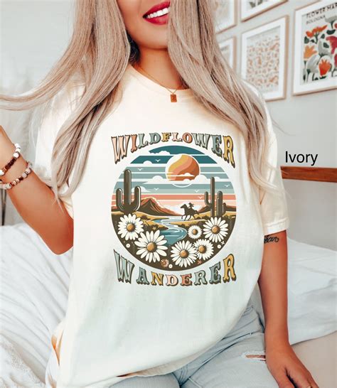 Comfort Colors Retro Wildflower Shirt Wildflower Wanderer T Shirt