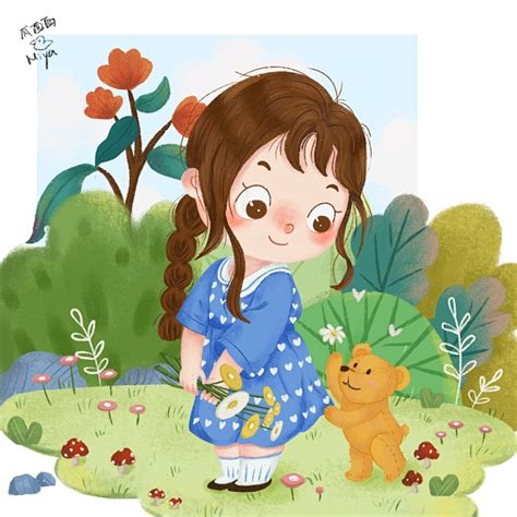 儿插小场景｜献花