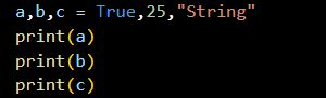 How To Assign Multiple Variables In The One Line Same Line In Python