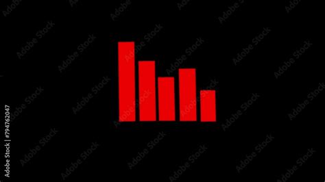 Rising Data Bar Graph Animation On Black Background For Business Presentations Stock Video