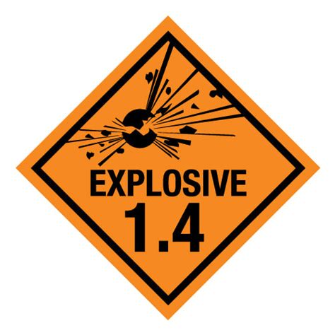 Hazchem Class 1 Explosive 14 Symbol Sticker New Signs
