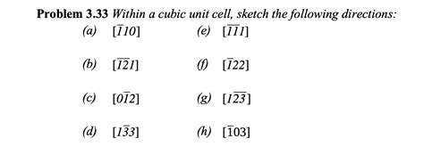 Solved Problem 3 33 Within A Cubic Unit Cell Sketch The Chegg Com