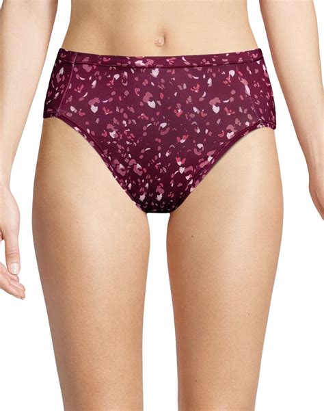 Hanes Ultimate Womens Cool Comfort Microfiber Hi Cut Underwear 4 Pack