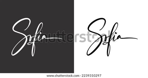 Logo Sofia Name Lettering Calligraphy Modern Stock Vector Royalty Free 2239310297 Shutterstock