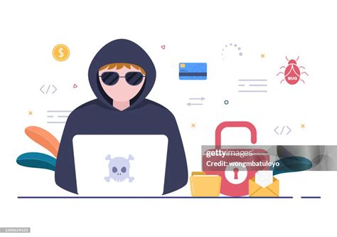 Hacker Using Computer Server To Activity Hacked Database Network Storage Social Account Credit