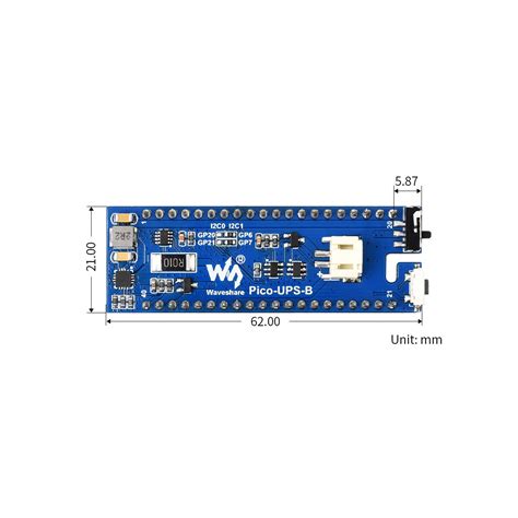 Waveshare Ups Module For Raspberry Pi Pico Li Po Battery Stackable De