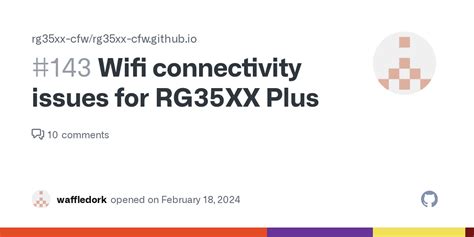 Wifi Connectivity Issues For Rg35xx Plus · Issue 143 · Rg35xx Cfw