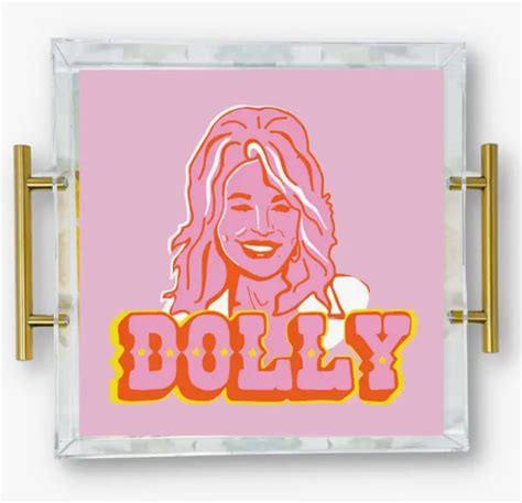Dolly Acrylic Tray With Gold Handles Ella Orchid