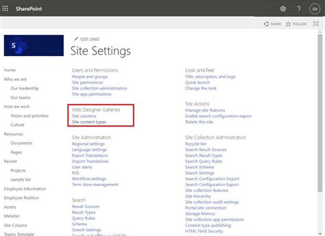 Site Column And List Column And Site Content Type