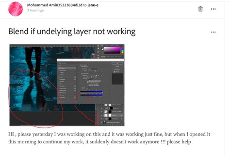 Blend If Underlying Layer Is Not Working Photos Adobe Community