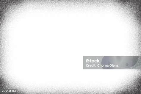 Grainy Gradient Background Noisy Stipple Frame With Fade Effect Vector