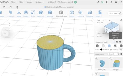 Learn Selfcad 3d Modeling Design A Mug Custom Maker Pro