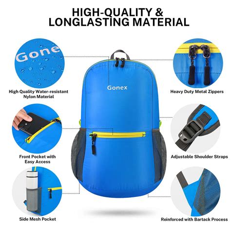 Gonex 20l Lightweight Packable Hiking Backpack Handy Daypack