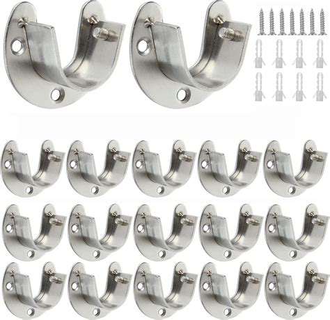 Coloch 16 Pack Stainless Steel Closet Pole Sockets 1 14