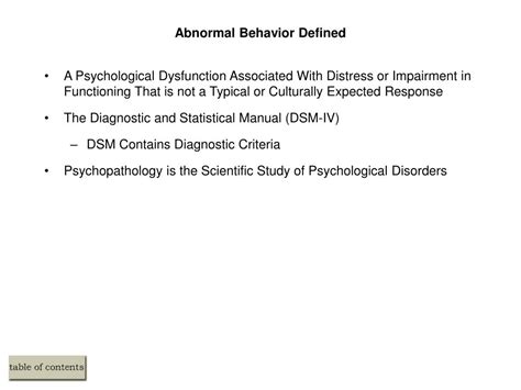 Ppt Chapter 1 Abnormal Behavior In Historical Context Powerpoint