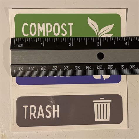 Compost Recycle Trash Stickers Compost Bin Label Recycling Bin